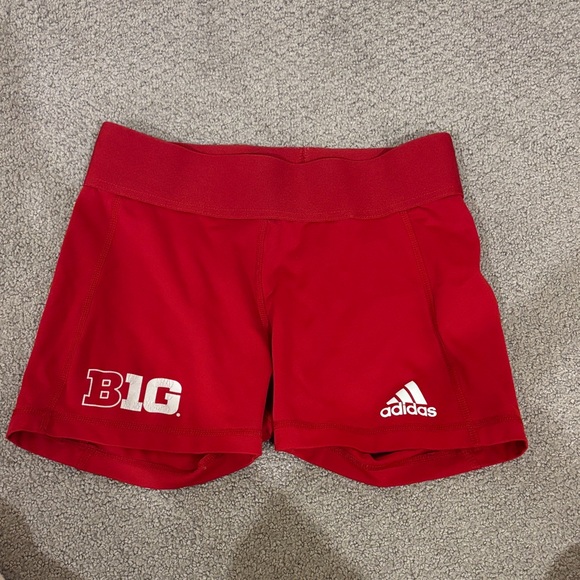 adidas | Shorts | Bg Logo Adidas Red Athletic Shorts | Poshmark